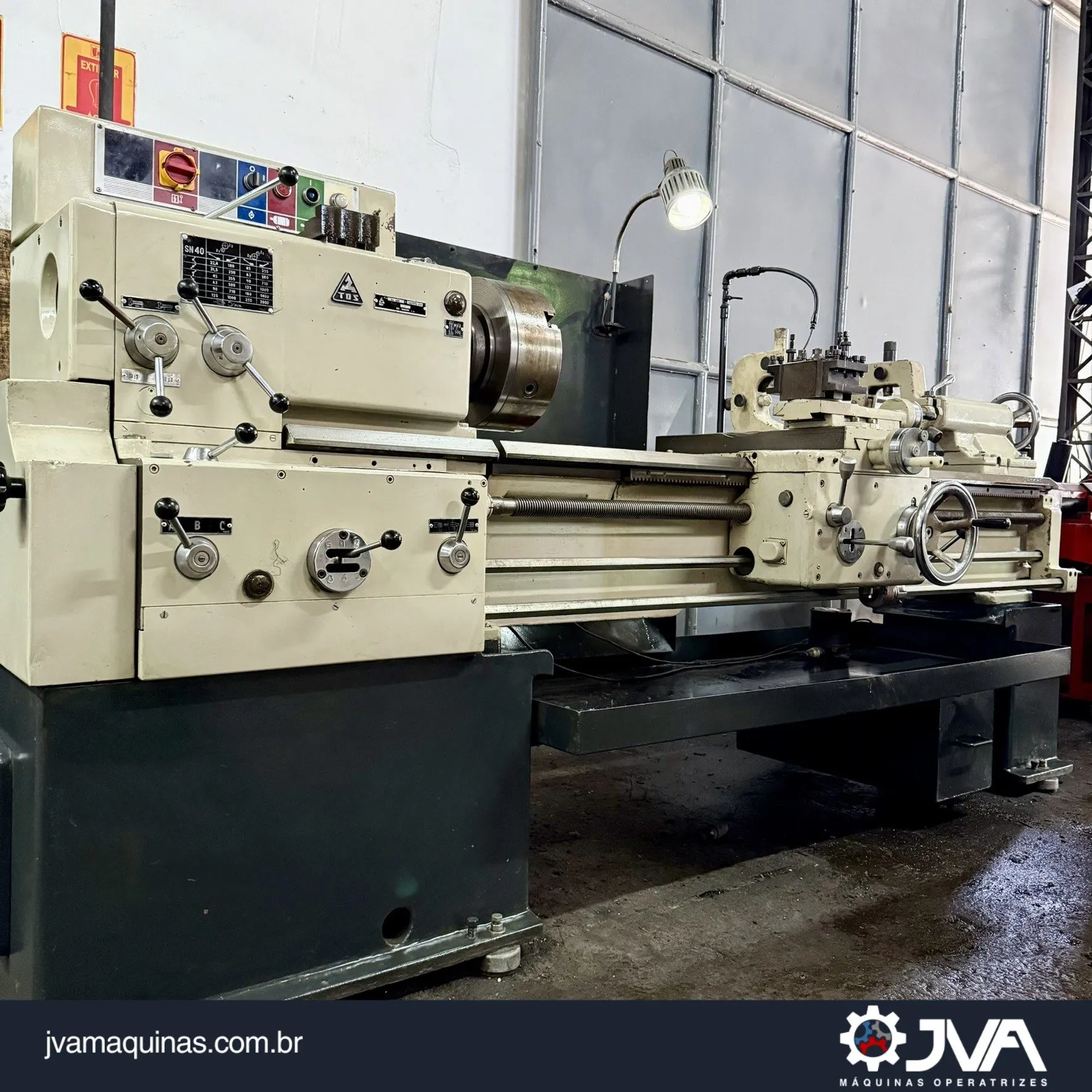 TORNO MECÂNICO TOS SN40-50B - JVA Máquinas